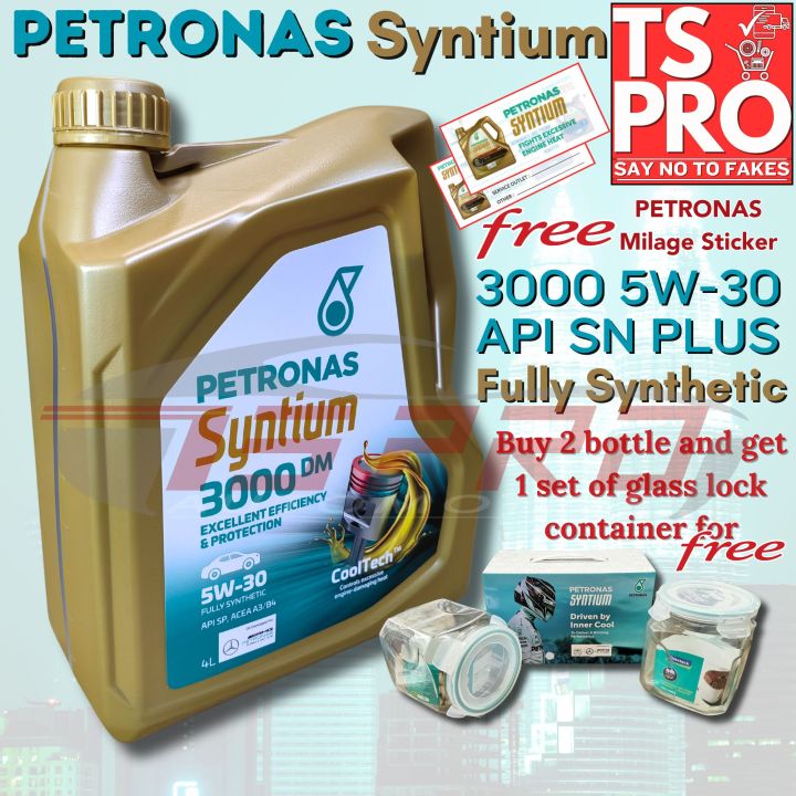 *Price for 1 bottle* Petronas Syntium 3000 5W-30 API SN PLUS Engine Oil ...