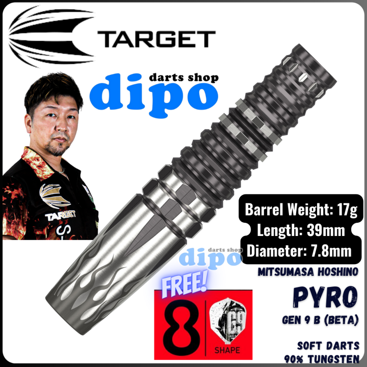 TARGET PYRO Gen 9B (BETA) (Mitsumasa Hoshino model) - TARGET Soft Darts | Lazada