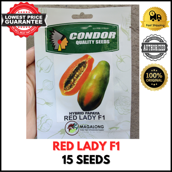CONDOR SEEDS - PAPAYA SEEDS - RED LADY F1 HYBRID 15 SEEDS | Lazada PH