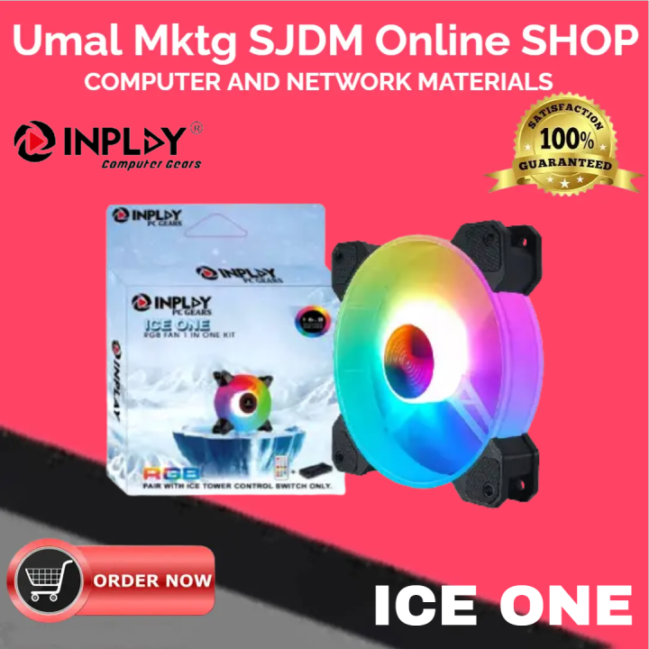 INPLAY ICE ONE SINGLE RGB FAN | 1-PC 12CM Cooling fan | RGB Control LED ...