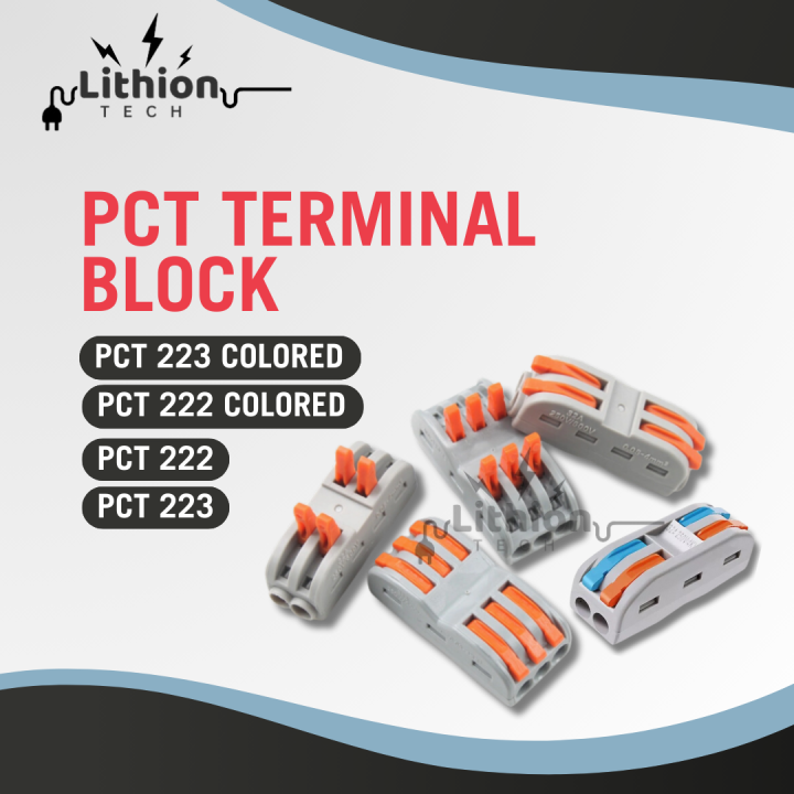 PCT Terminal Block - Wire Connectors Conductor Terminals Push In Quick ...