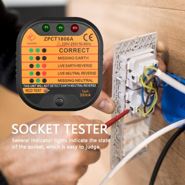 Electric Socket Testers Smart Power Outlet Safety Leakage Voltage ...
