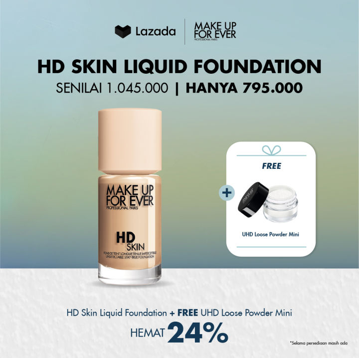 [5.5 EXCLUSIVE SET] MAKE UP FOR EVER - HD SKIN Liquid Foundation (SAVE UP TO 24%) - HD SKIN ...