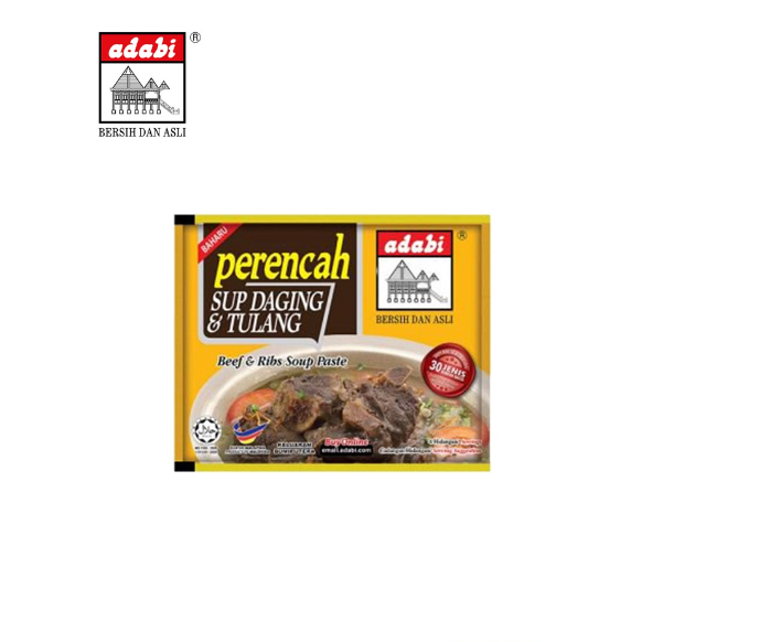 ADABI Beef & Bone Soup Paste / Perencah Sup Daging & Tulang 40gm | Lazada