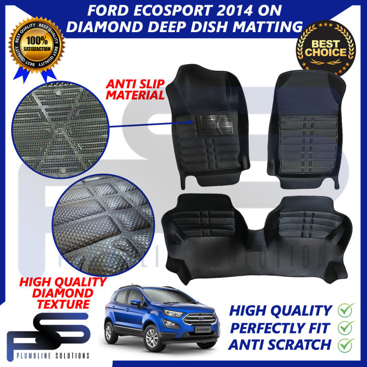 5D ( Black / Carbon Fiber ) Deep Dish for Titanium Ford Ecosport 2014 ...