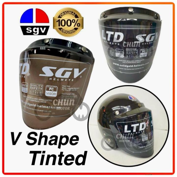 Original LTD SGV Visor V Shape / Tajam Vsior / 3 Pin / 3 Button Visor ...
