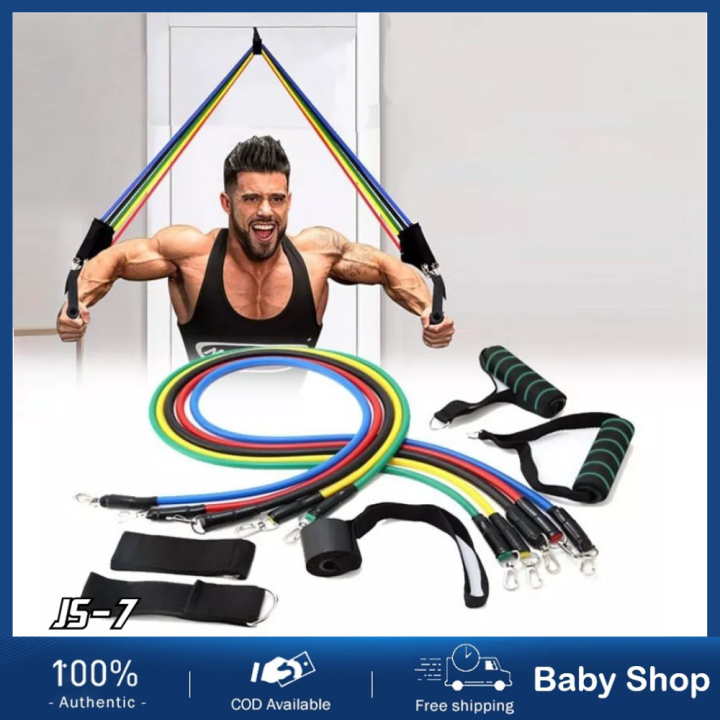 Tali Stretching Resistance Band 11 in 1 Set | Pilates Yoga Fitness ...