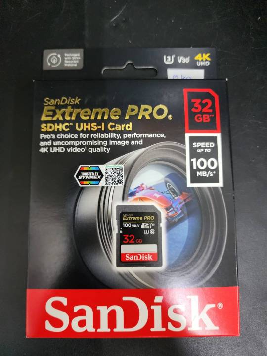 Sandisk SD EXTREME PRO 32GB 100MB/s 4KUhd v30 ประกัน Synnex 10ปี | Lazada.co.th