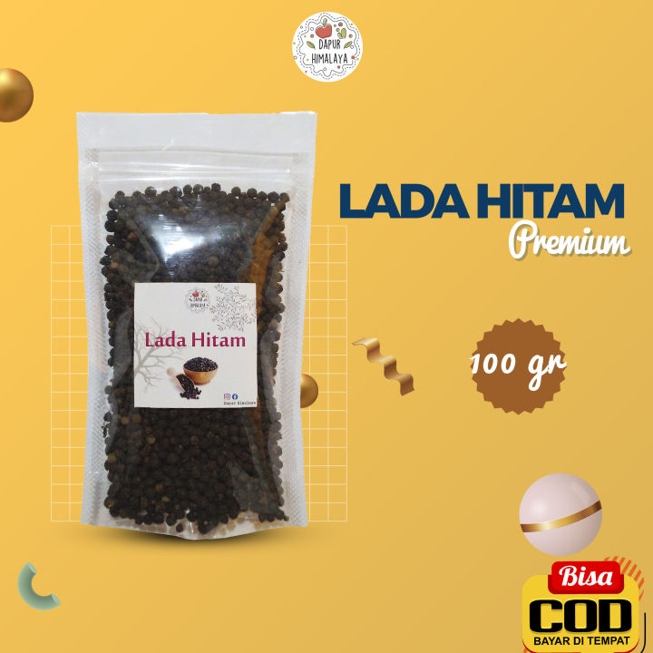 LADA HITAM 100 GR BUTIR MERICA HITAM KASAR BLACK PEPPER BUMBU REMPAH ...