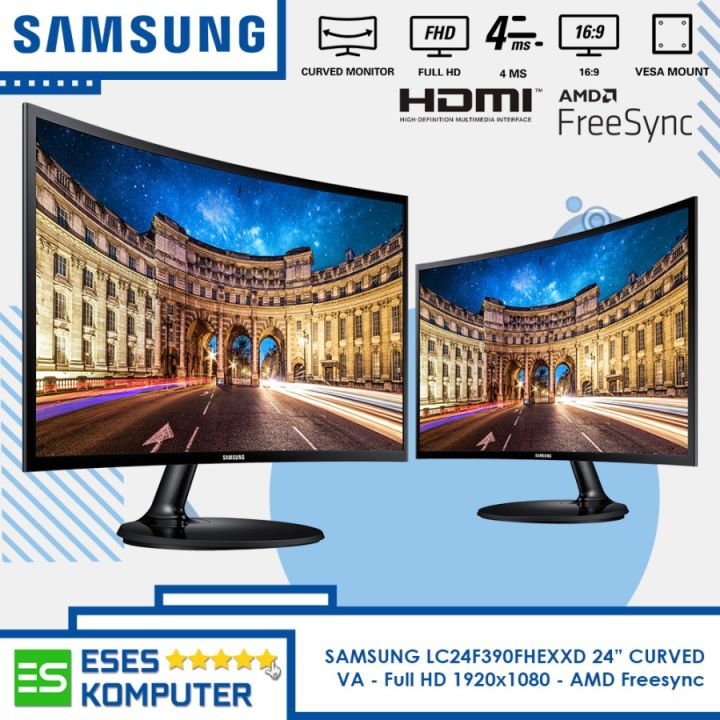 Monitor SAMSUNG 24" C24F390 CURVED FHD VA 60Hz FreeSync LC24F390FHEXXD ...