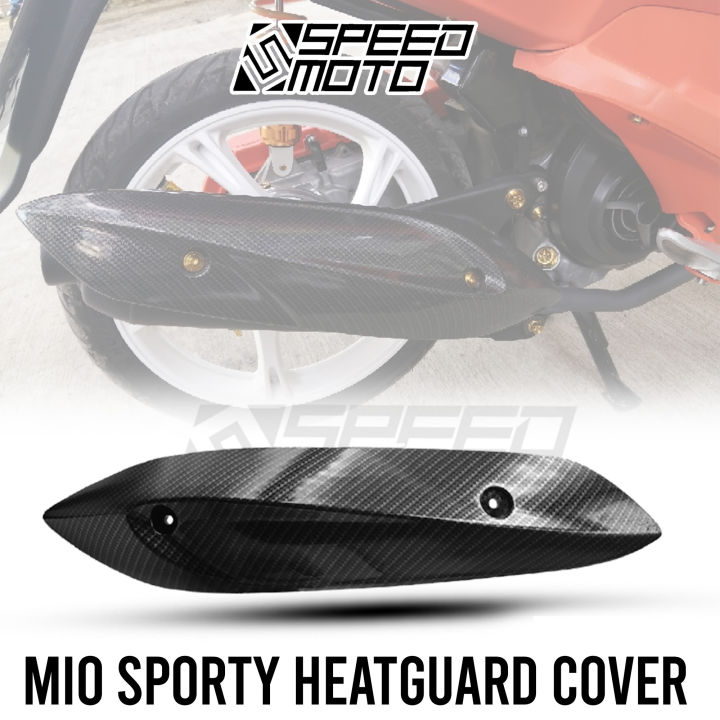 YAMAHA MIO SPORTY MUFFLER COVER HYDRO DIP CARBON SPEEDMOTO MADE IN ...