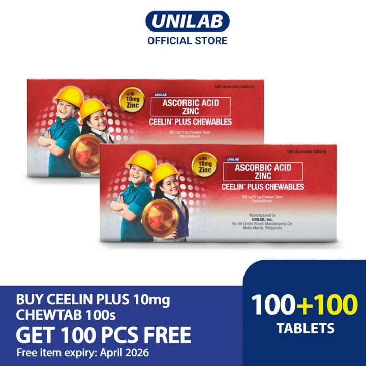 Buy Ceelin Plus 10mg Chewtab 100s Get 100 pcs FREE (free item expiry ...