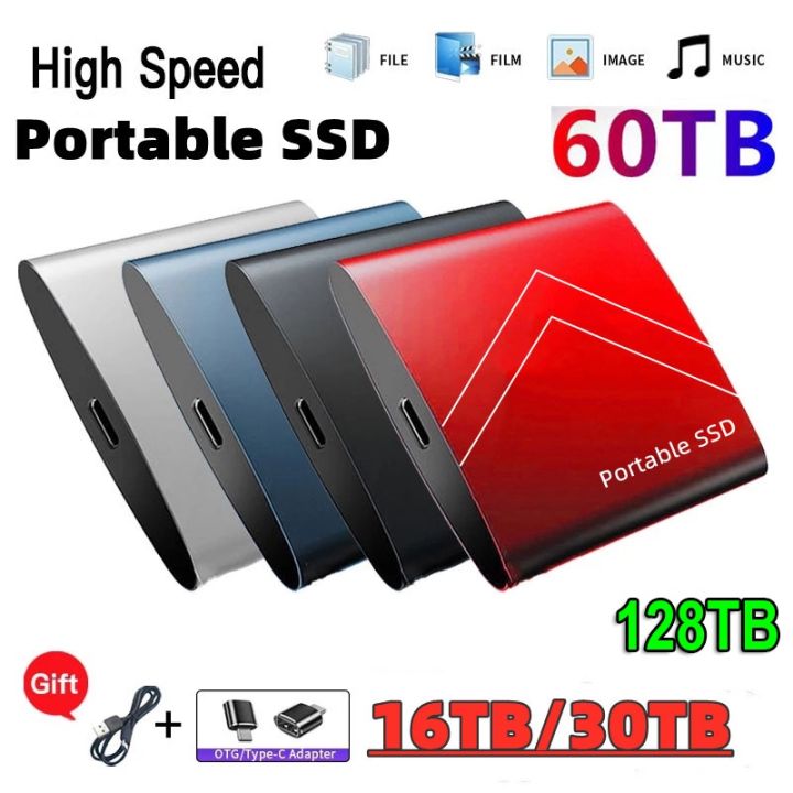 External SSD Hard Drive 1/2/8/16/30/60/128TB Portable Solid State ...