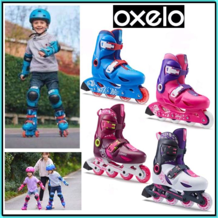 รับประกัน รองเท้าสเก็ตเด็ก โรลเลอร์เบรด Oxelo รุ่นplay สวมใส่สบาย ช่วย ...