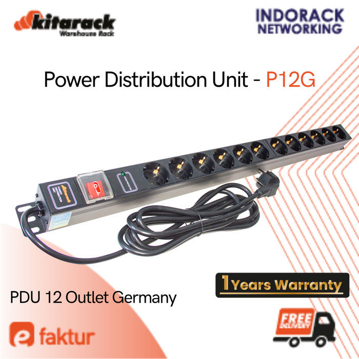 Kitarack PDU Rack Server Power Distribution Unit 12 Outlet Stop Kontak | Lazada Indonesia