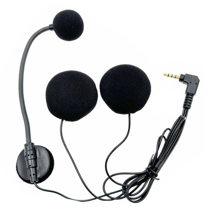 3.5mm Earpiece Microphone Speaker Motorcycle Headphones Intercom ...