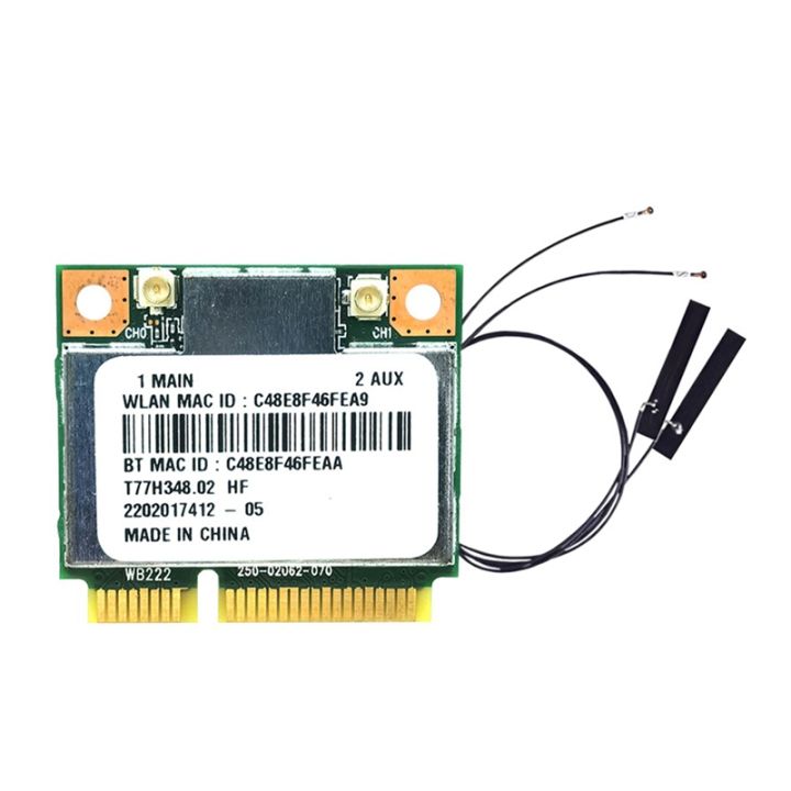 AR5B22 AR9462 WiFi Card+Internal Antennas 300Mbps 2.4G/5G Dual Band BT4 ...