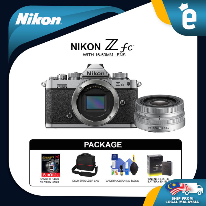 Nikon ZFC Body / 16-50mm (Sliver Kit) / 28mm F2 (Classic Kit) ONLINE REDEEM EXTRA BATTERY | Lazada