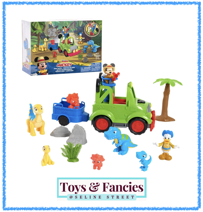 🇺🇸 Disney Junior Mouse Funhouse Dino Safari Rover 16-Piece Play Figures ...