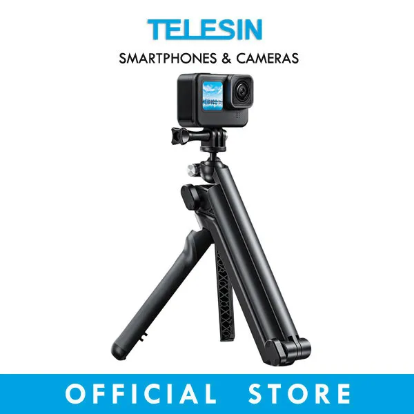 TELESIN Newest TriFold Rotational Foldable Monopod Stick Tripod for ...