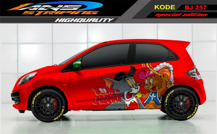 STICKER DECAL MOBIL HONDA JAZZ / STIKER MOBIL BRIO AVANZA YARIS XENIA ...