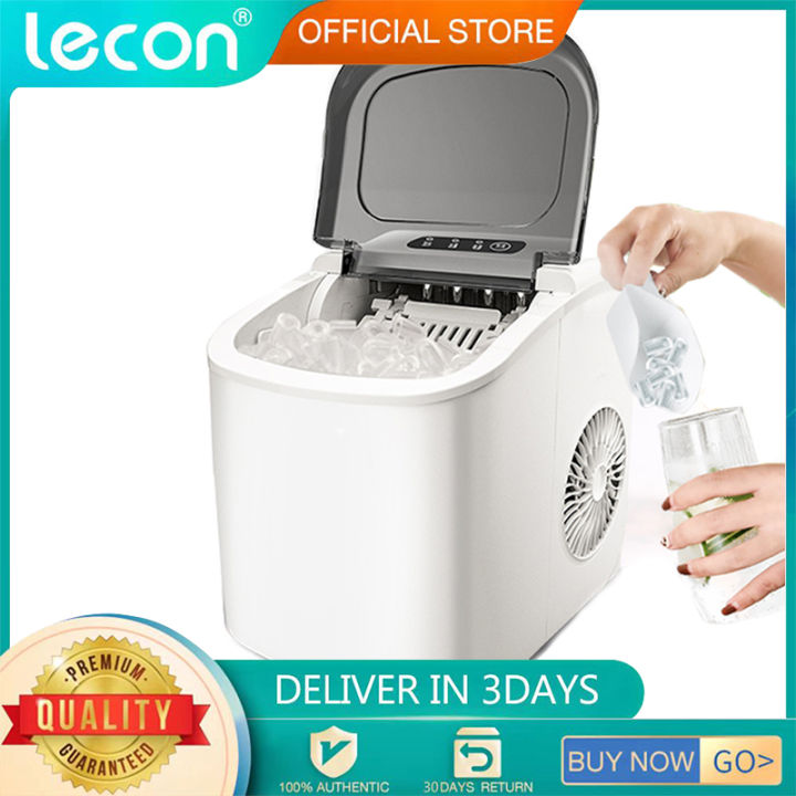 LECON Ice Maker Portable Automatic Cleaning Home Ice maker, Mini Ice Maker Quickly Ice Making ...