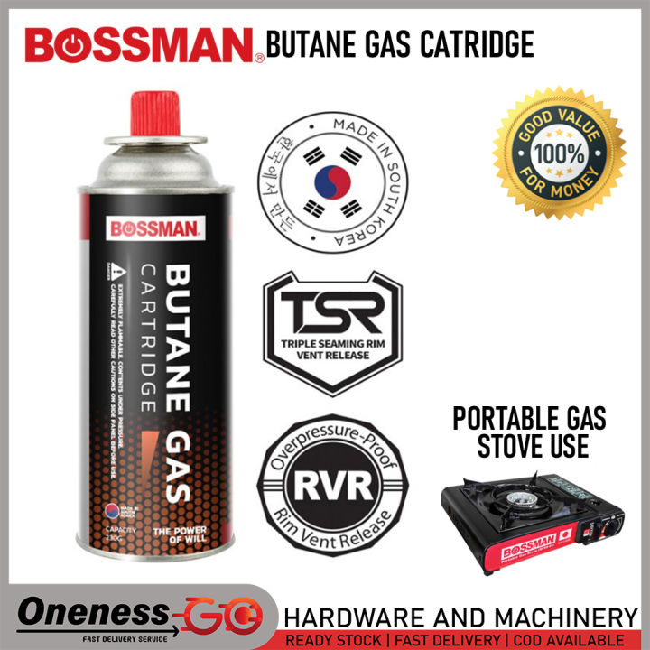 BOSSMAN BUTANE GAS CARTRIDGE 230G(MADE IN KOREA) | Lazada