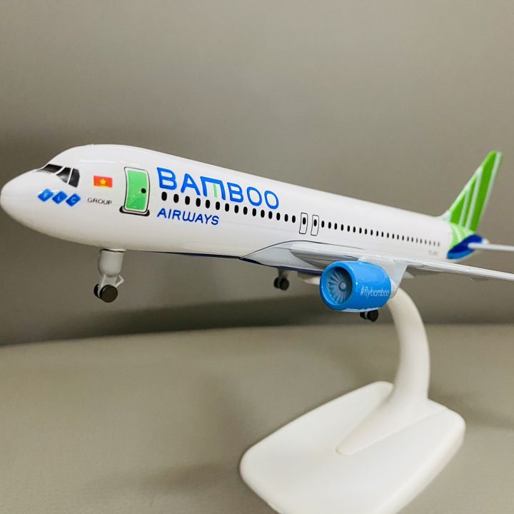 MÔ HÌNH TRƯNG BÀY MÁY BAY BAMBOO AIRWAY CHUẨN ĐẸP FULLBOX | Lazada.vn
