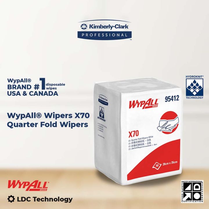 WYPALL X70 manufactured rags, ¼ fold - Tissue Pengganti Lap | Lazada ...