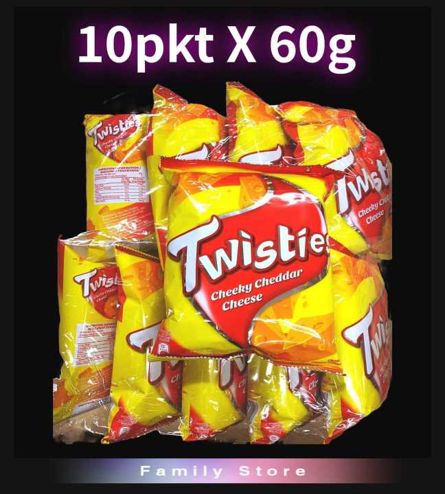 [WHOLESALE] TWISTIES 60Gx10PKT Cheeky Cheddar Cheese /BBQ CURRY/Cheezy ...