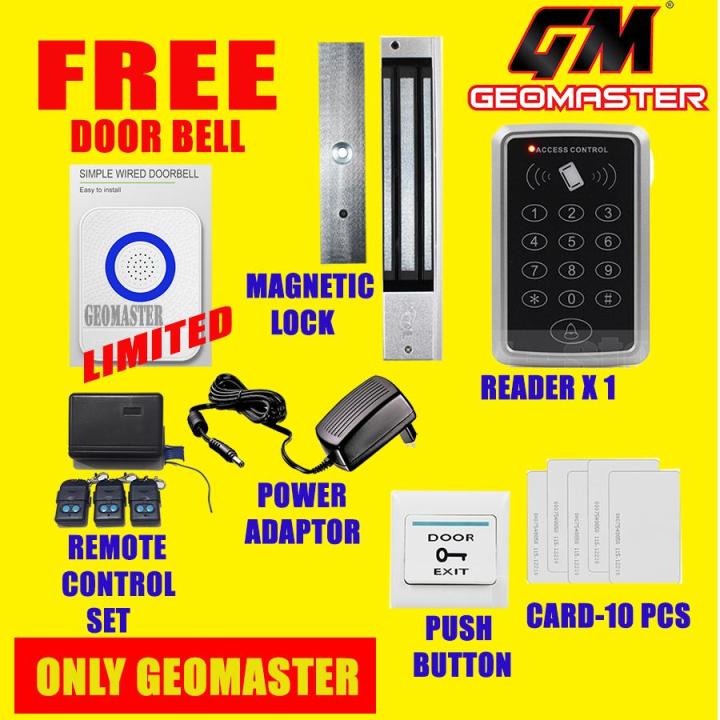 Geomaster Door Access System Package A Set With Remote Control | Lazada