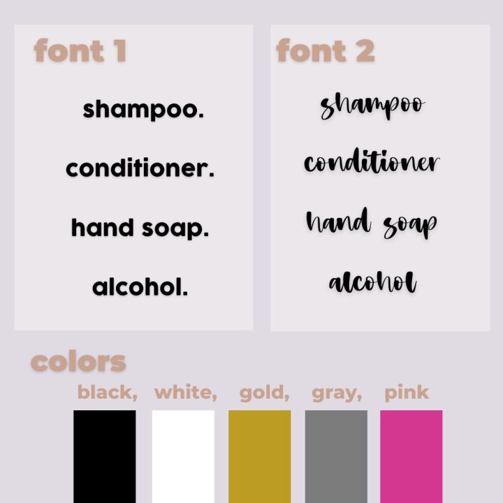 Vinyl Decal Labels - Customizable fonts and colors, waterproof ...