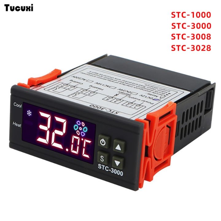 Digital Temperature Controller STC-1000 STC-3000 STC-3008 Thermostat Switch Thermometer ...