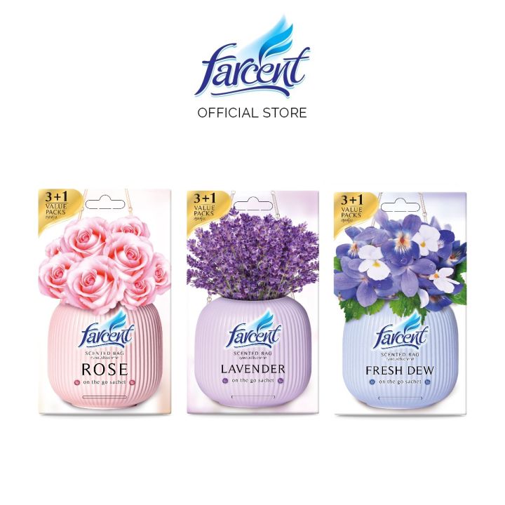 Farcent Scented Bag Rose Lavender Fresh Dew Beg Pewangi Almari | Lazada