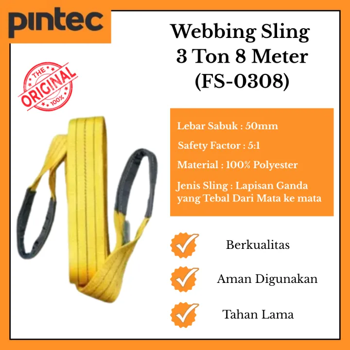 Webbing Sling 3 Ton 8 Meter Asia - Tali Sling | Lazada Indonesia