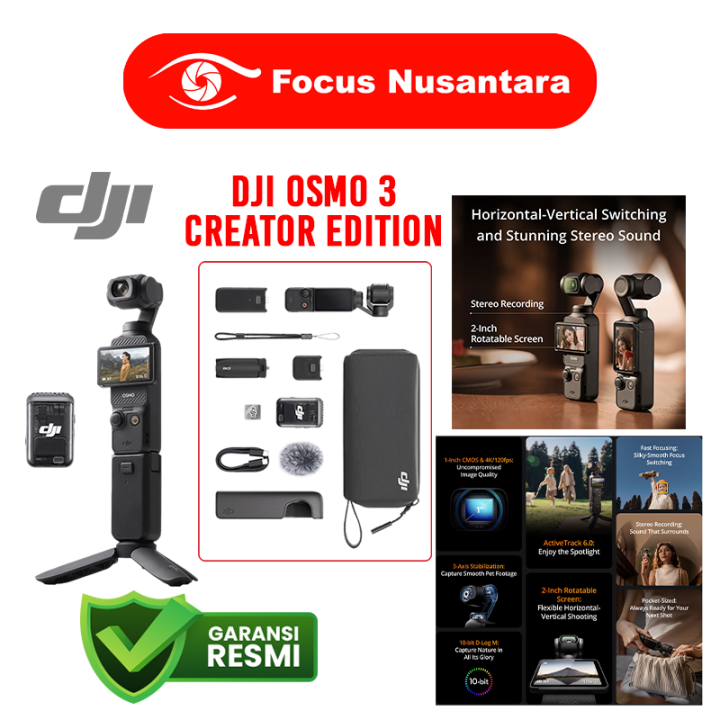 DJI Osmo Pocket 3 Creator Edition Action Camera / DJI Osmo Pocket 3 Gimbal Camera 4K / Garansi ...