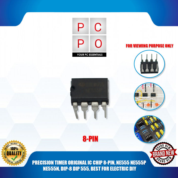 PRECISION TIMER ORIGINAL IC CHIP 8-PIN, NE555 NE555P NE555N, DIP-8 DIP ...