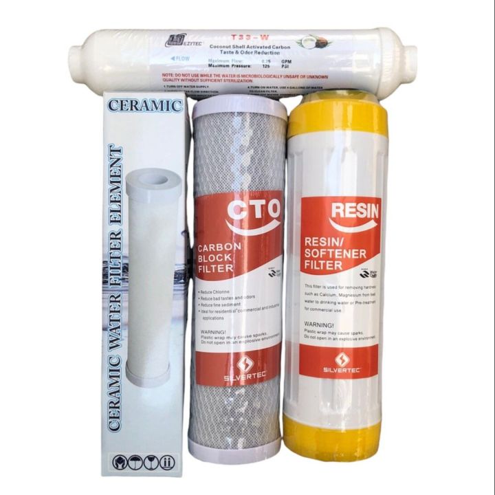 ไส้กรอง 4 ขั้นตอน เซรามิค คาร์บอน เรซิ่น และInline 10 นิ้ว | Lazada.co.th