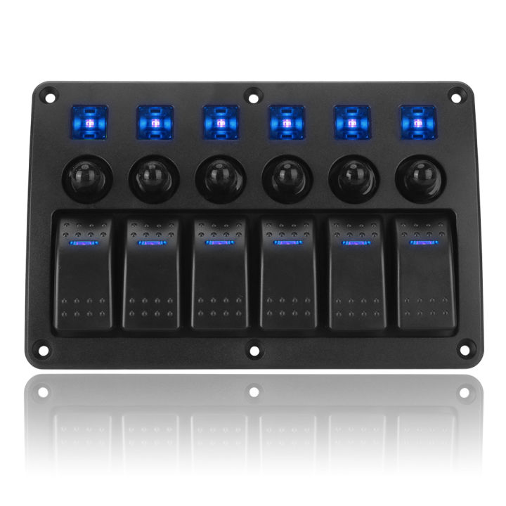 Waterproof 12~24V Circuit Control Marine Rocker Switch Panel with ...