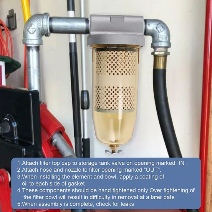 B10-AL fuel tank filter fuel water separator assembly with pf10 element ...