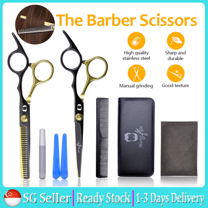 [SG Stock] Family Barber Scissors Set Personal Hairdressing Scissors ...