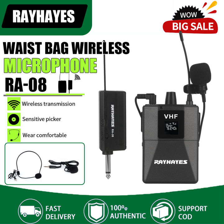 RAYHAYES RA-08 Original Lapel Microphone Wireless Lavalier Mic With ...