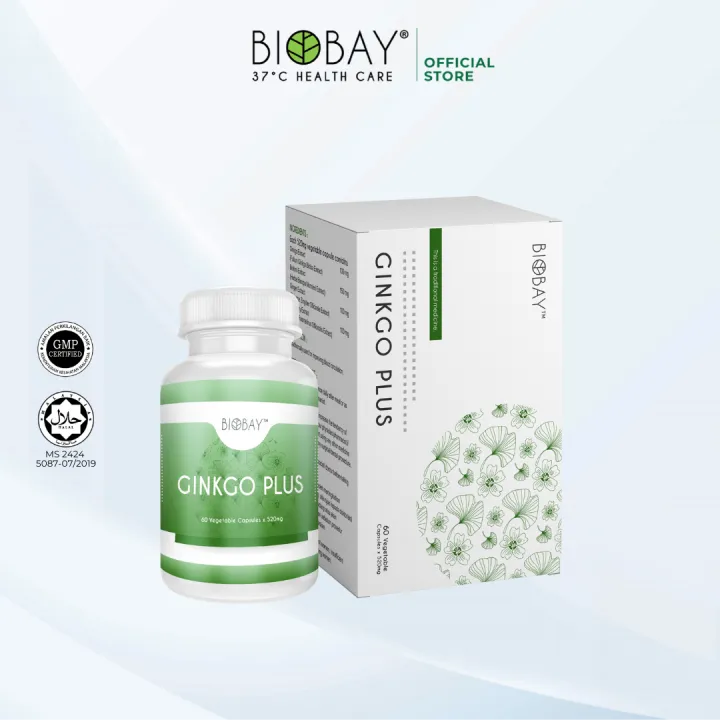 BIOBAY Ginkgo Plus (60's x 520mg) Ginkgo biloba-promotes blood ...