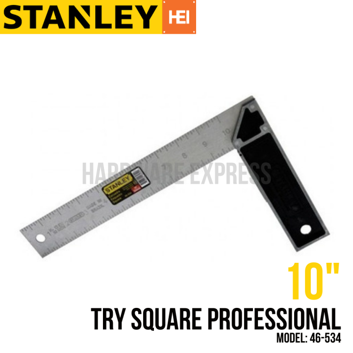 Stanley Try Square Professional 6" 46-530 / 8" 46-532 / 10" 46-534 / 12 ...