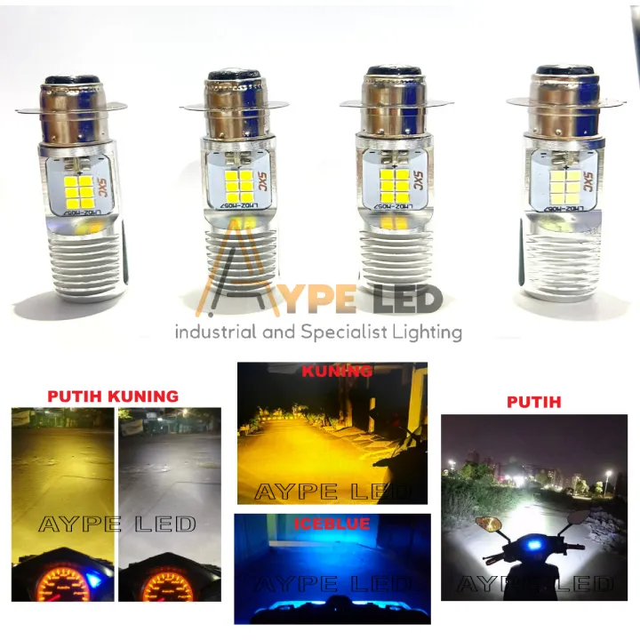 Lampu LED 2 sisi 12 mata H6 LM02 SUPER TERANG | LAMPU DEPAN MOTOR BEBEK ...
