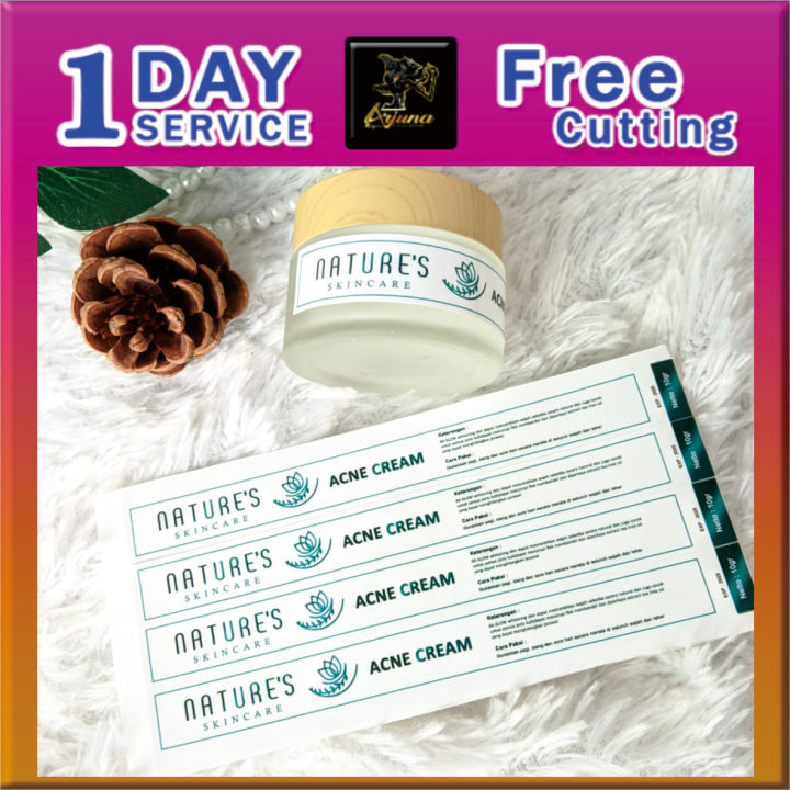 Stiker Label Skincare Pot Cream Stiker Kecantikan Free Design | Lazada ...