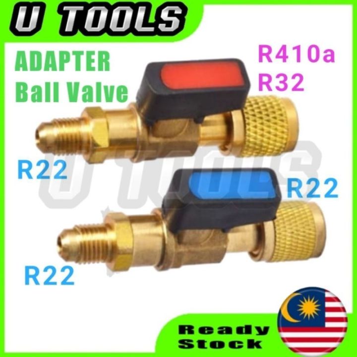 Adapter Ball Valve Adapter Gas R32 R22 R410a Aircond Air Conditioner ...