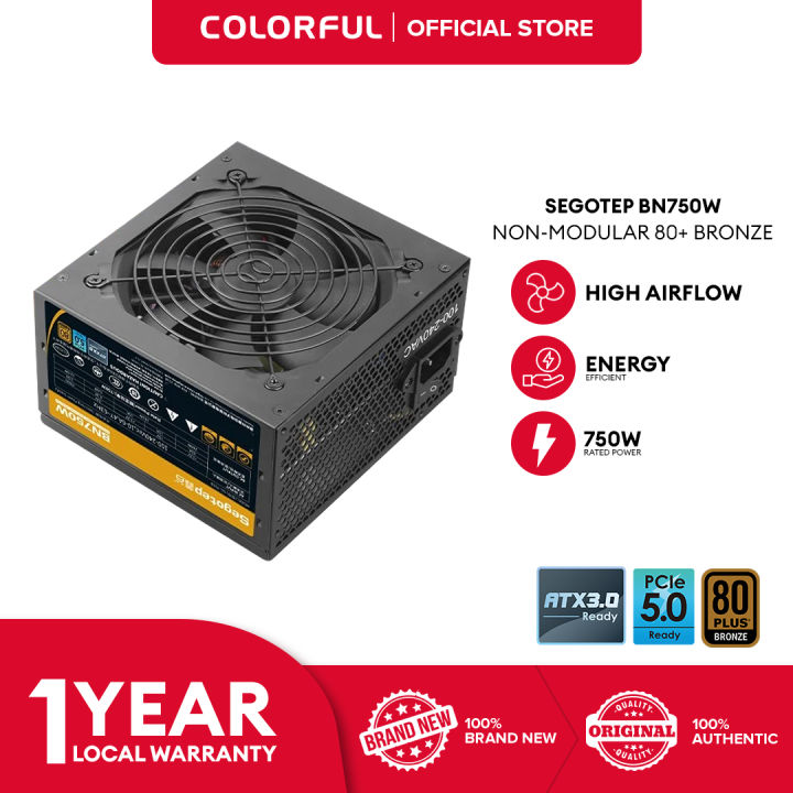 Segotep BN750W Non-Modular 80 Plus Bronze Power Supply (ATX 3.0, PCIE 5.0 Ready) | Lazada PH