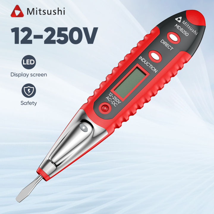 Mitsushi 12-250V AC-DC Digital Voltage Tester Pen Detector test pencil ...