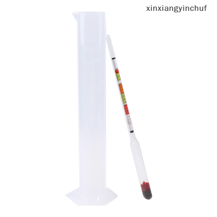 ⚙️[xinxiang] 3ชิ้น/เซ็ต Triple Scale ALCOHOL hydrometer และโถทดสอบ ...